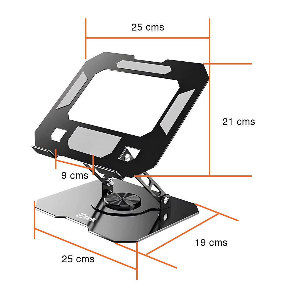 Soporte Notebook Giratorio aluminio negro ajustable 17" – Netexpertos ...